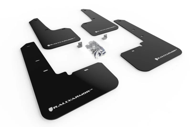 Rally Armor MF66-UR-BLK/WH Black UR Mud Flap w/White Logo fits...