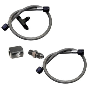 Snow Performance Water Quad Nozzle Stainless Steel Braided Line...