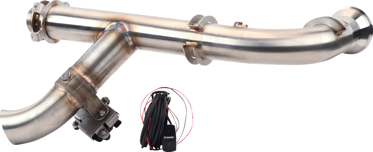 TRINITY RACING Side Piece Header Pipe - with Electronic Cutout...