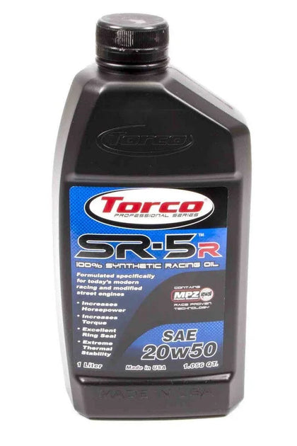 Torco Racing Oils SR-5R Synthetic Oil 20W50 1 Liter TRCA152050CE