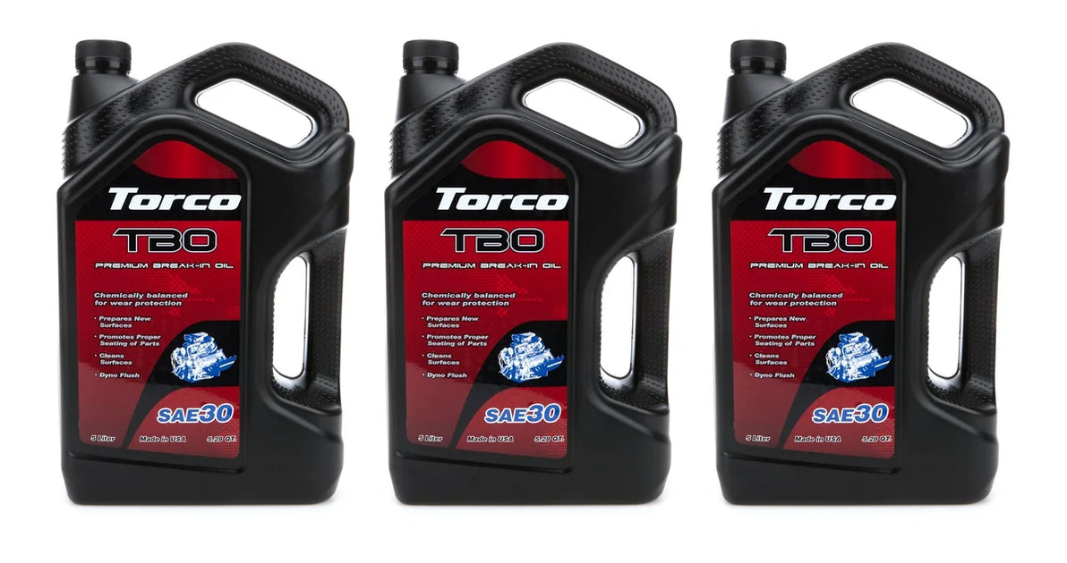 Torco Racing Oils TBO 30W Premium Break In Oil Case 3 x 5 Liter...
