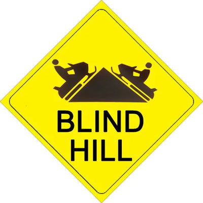 VOSS YELLOW PLASTIC REFLECTIVE SIGN 12" - BLIND HILL 485 BH YR