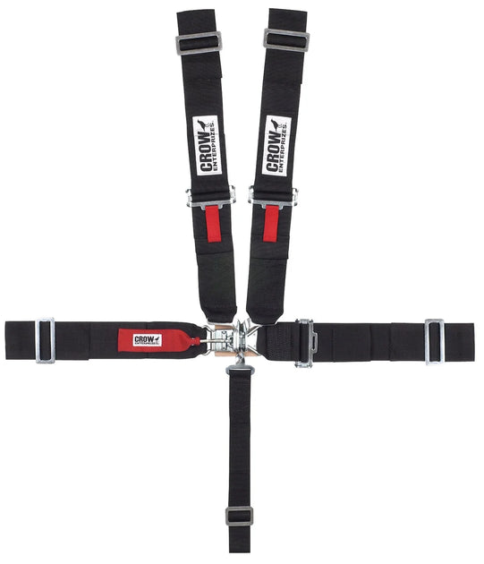 crow safety 5-Pt Harness Small Latch Black Pull Down LS Only 20054
